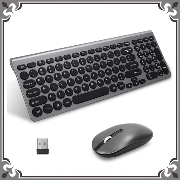 Computers, Laptops & Parts | Wireless Keyboard Mouse Combo Set 24ghz Slim Full Size Quiet Pc ...